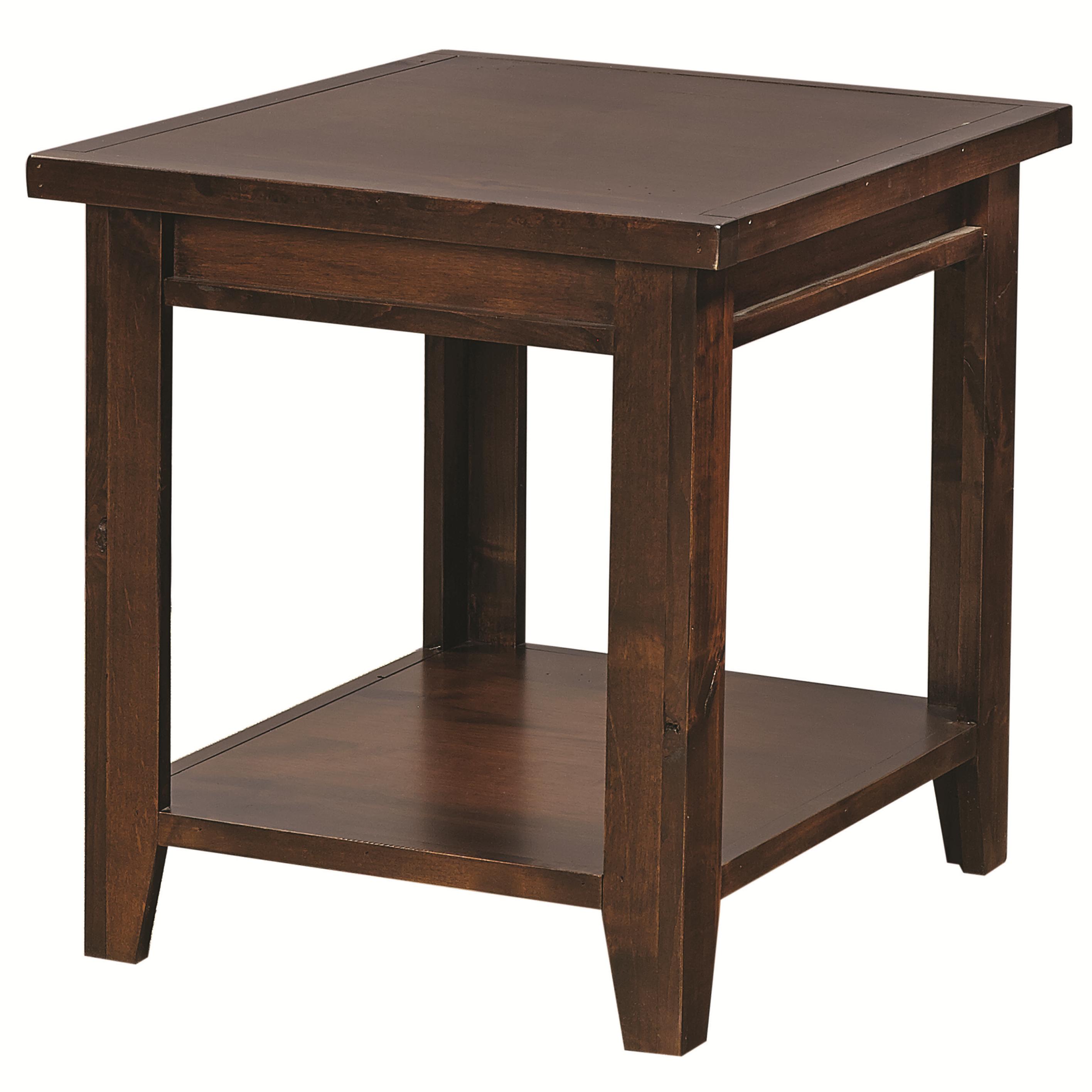 Aspenhome Alder Grove Rectangular End Table with Shelf | Wayside Furniture | End Tables